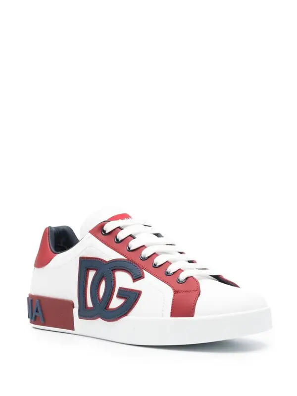 Dolce & Gabbana Logo-appliqué Leather Sneakers