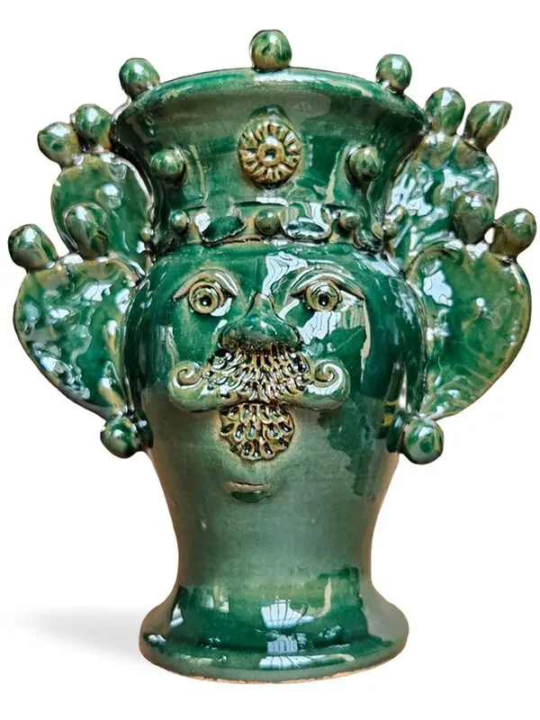 LES-OTTOMANS Sicilian Ceramic Vase - Green