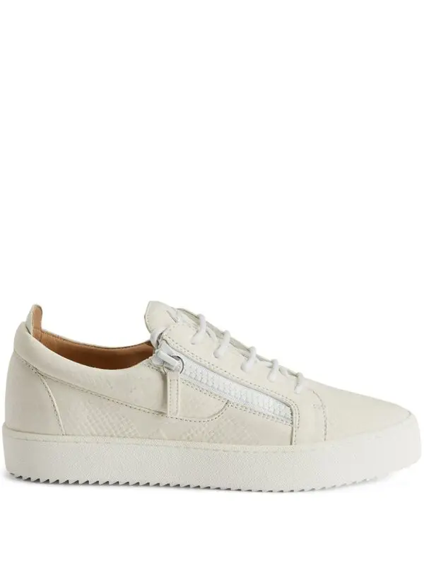 GIUSEPPE ZANOTTI Frankie Double-zip Low-top Sneakers - White