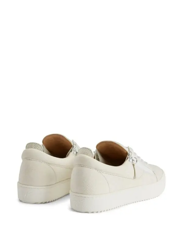 GIUSEPPE ZANOTTI Frankie Double-zip Low-top Sneakers - White