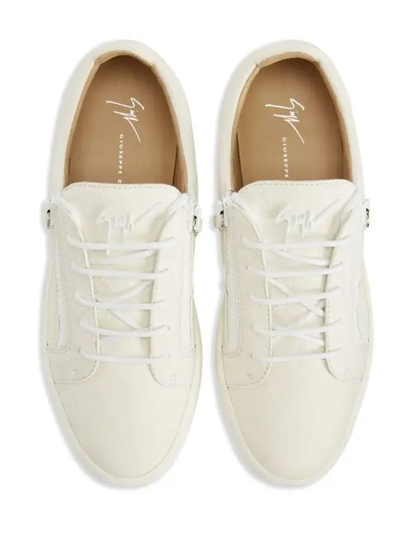 GIUSEPPE ZANOTTI Frankie Double-zip Low-top Sneakers - White