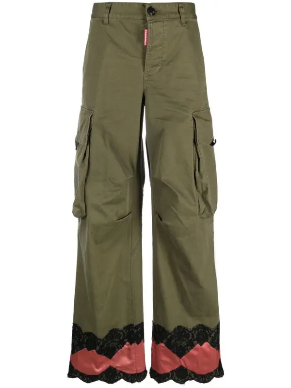 Dsquared2 Low-rise Wide Leg Cargo Trousers
