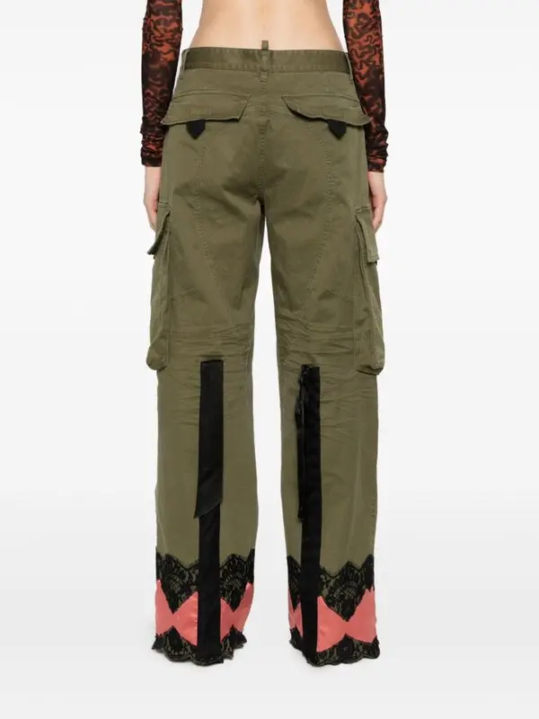 Dsquared2 Low-rise Wide Leg Cargo Trousers