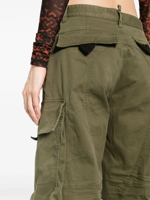 Dsquared2 Low-rise Wide Leg Cargo Trousers