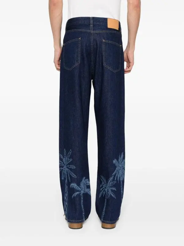 Alanui Graphic-print Straight-leg Jeans