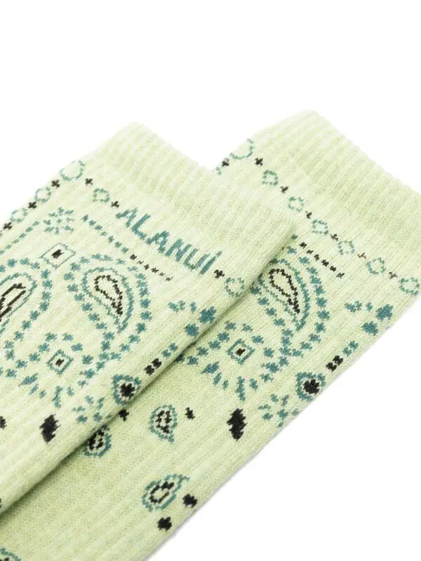 Alanui Bandana Logo Socks