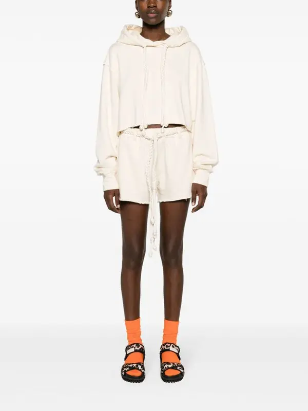 Alanui Braided-belt Cotton Shorts