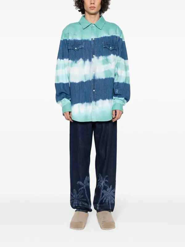 Alanui Tie-dye Print Cotton Shirt