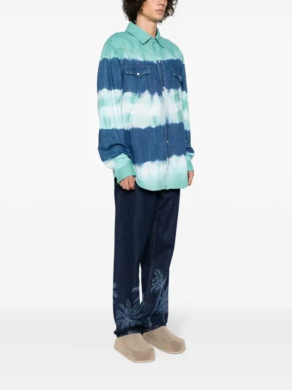 Alanui Tie-dye Print Cotton Shirt