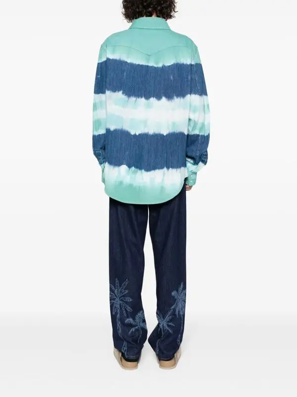 Alanui Tie-dye Print Cotton Shirt