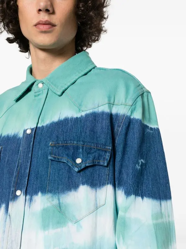 Alanui Tie-dye Print Cotton Shirt