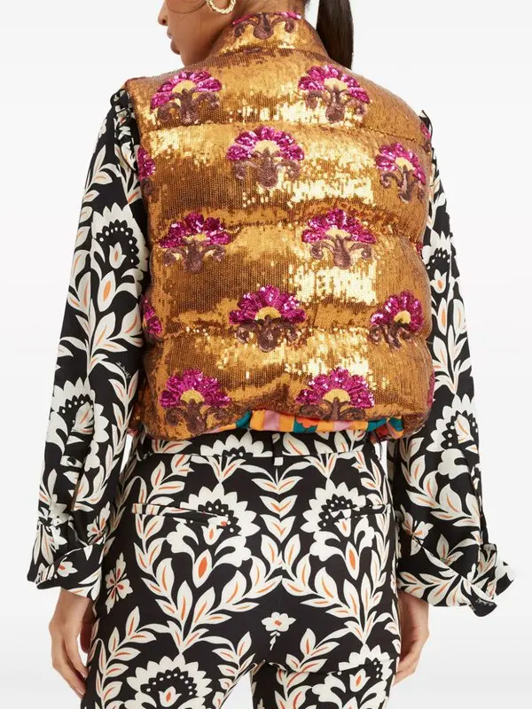 La DoubleJ Bonbon Quilted Gilet - Brown
