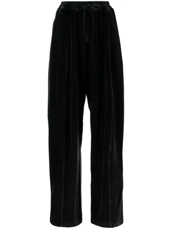 Alexander Wang Logo-appliqué Velour Track Pants