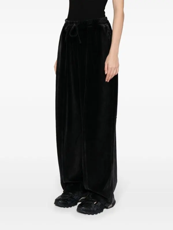 Alexander Wang Logo-appliqué Velour Track Pants