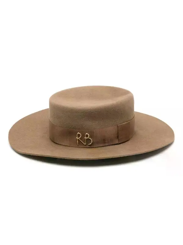 Ruslan Baginskiy Canotier Wool-felt Hat - Brown