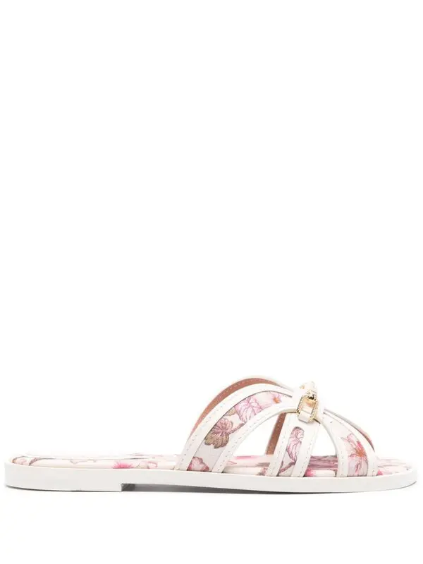 Zimmermann Prisma Floral-print Flat Sandals
