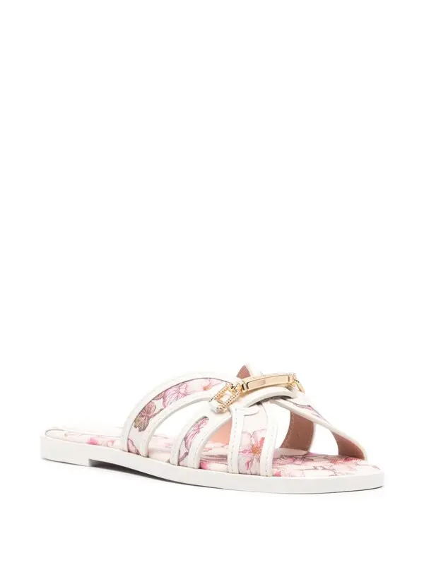 Zimmermann Prisma Floral-print Flat Sandals