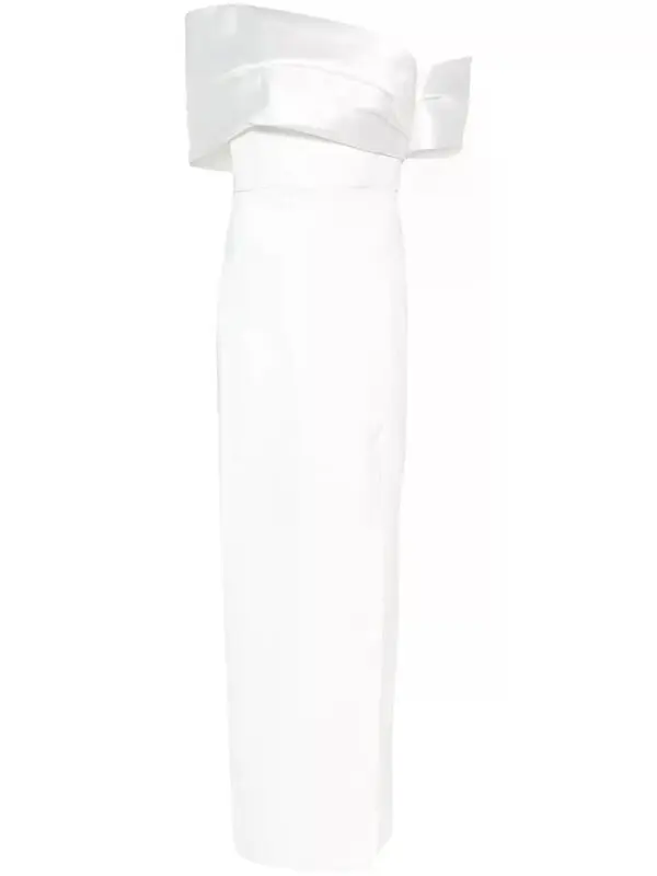 Solace London Alexis Off-shoulder Maxi Dress - White