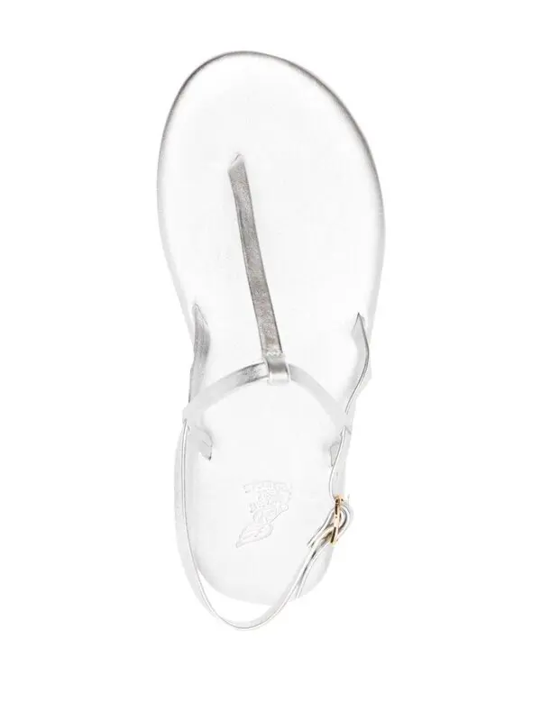 ANCIENT GREEK SANDALS Lito Metallic Leather Sandals - Silver
