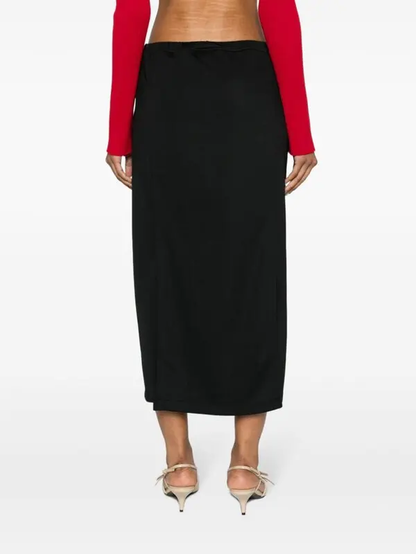 COURREGES Logo-patch Track Midi Skirt