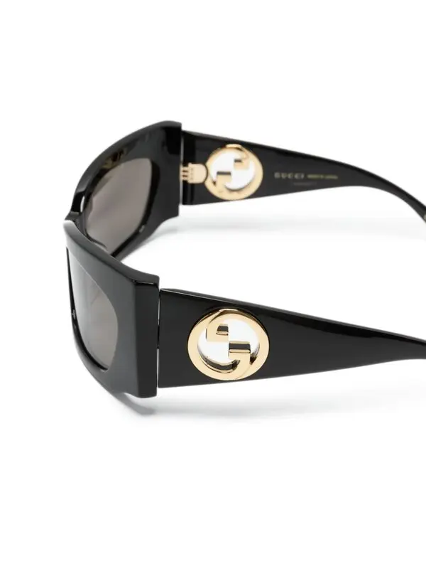 Gucci Geometric Frame Sunglasses - Black