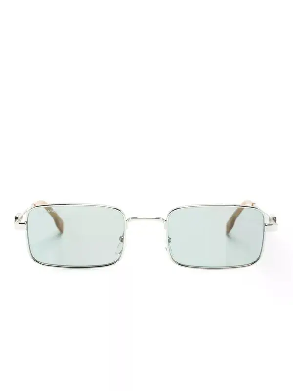 Dsquared2 Logo-engraved Rectangle-frame Sunglasses - Silver