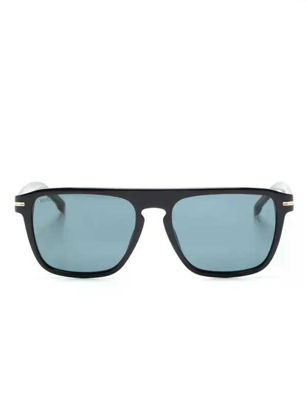 BOSS Rectangle-frame Tinted Sunglasses - Black