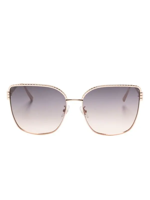 Chopard Square-frame Gradient-lenses Sunglasses - Gold