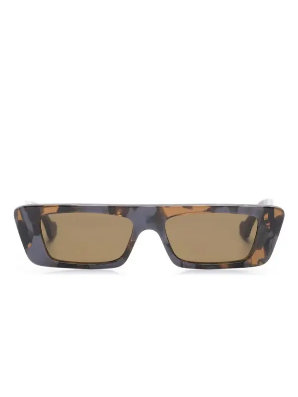 Gucci Tortoiseshell Rectangle-frame Sunglasses - Purple
