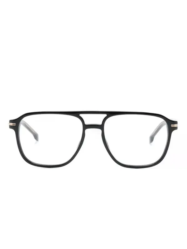 BOSS 1600-ex4 Double-bridge Square-frame Glasses - Black