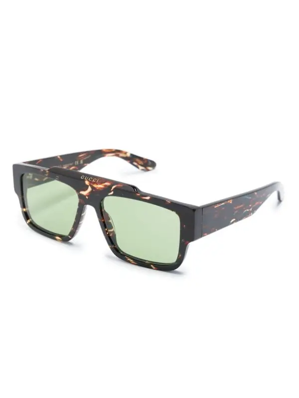 Gucci Tortoiseshell Square-frame Sunglasses