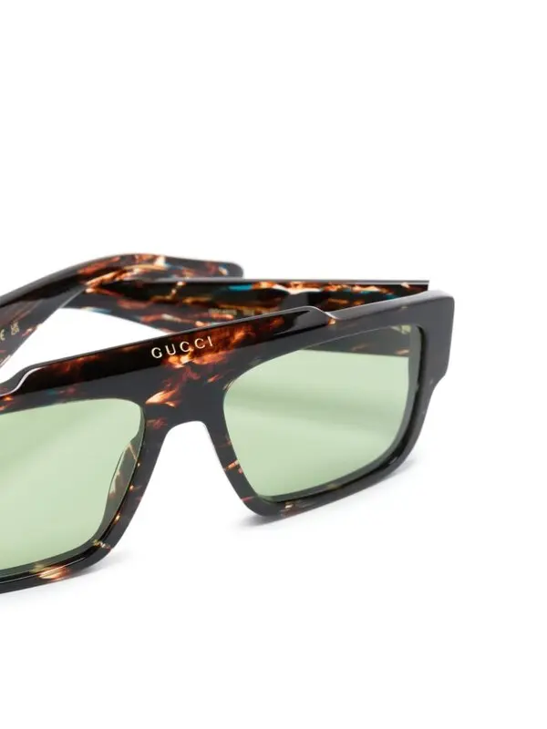 Gucci Tortoiseshell Square-frame Sunglasses
