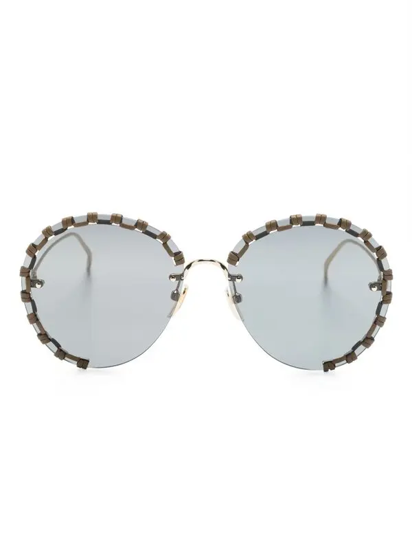 Chloé Idora Round-frame Sunglasses - Gold