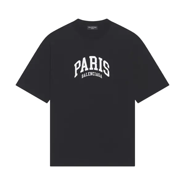 Balenciaga Cities Paris T-shirt Medium Fit - Black