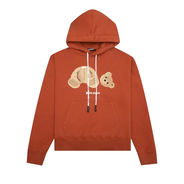 Palm Angels Pa Bear Hooded Sweatshirt - Red