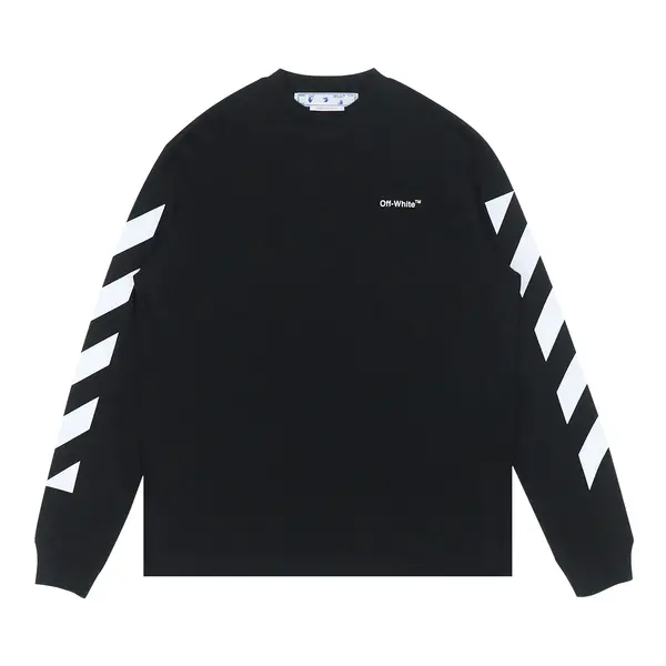 Off-White Diag Helvetica Skate Long-sleeve Tee /white - Black