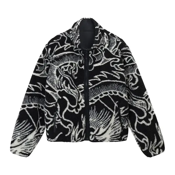 StÜssy Dragon Sherpa Jacket - Black