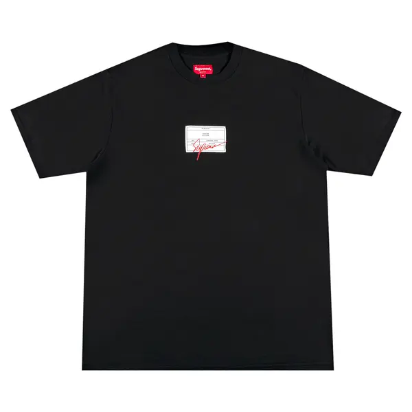 Supreme Signature Label Short-sleeve Top - Black