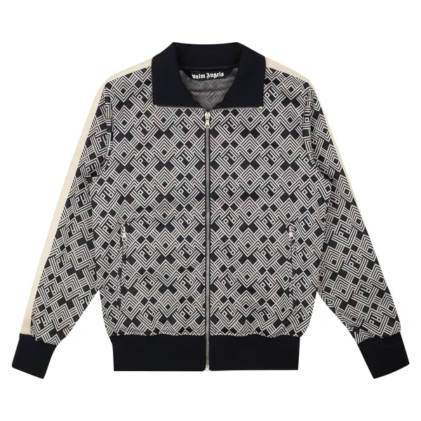 Palm Angels Pa Jacquard Track Jacket - Blue