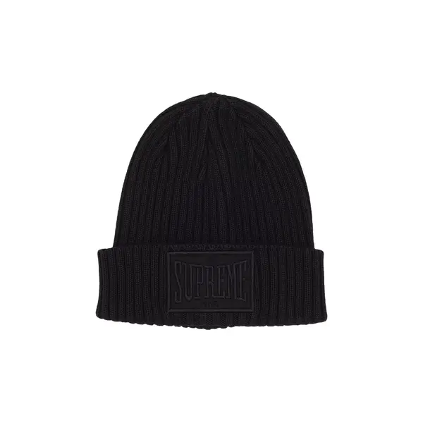 Supreme Overdyed Patch Beanie - Black
