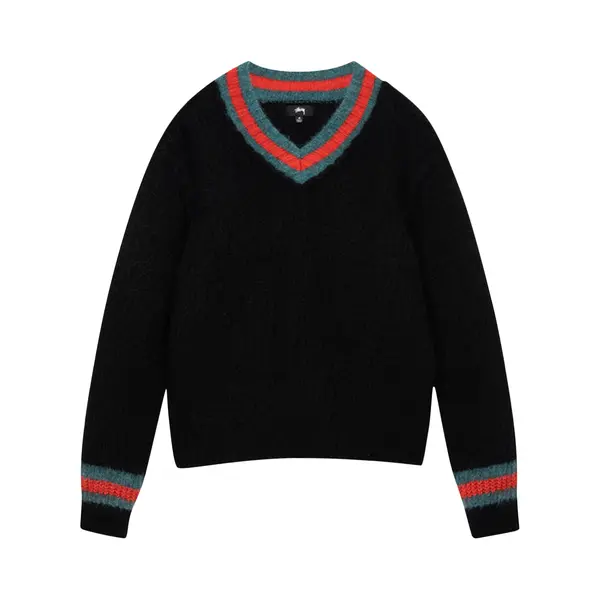 StÜssy Mohair Tennis Sweater - Black