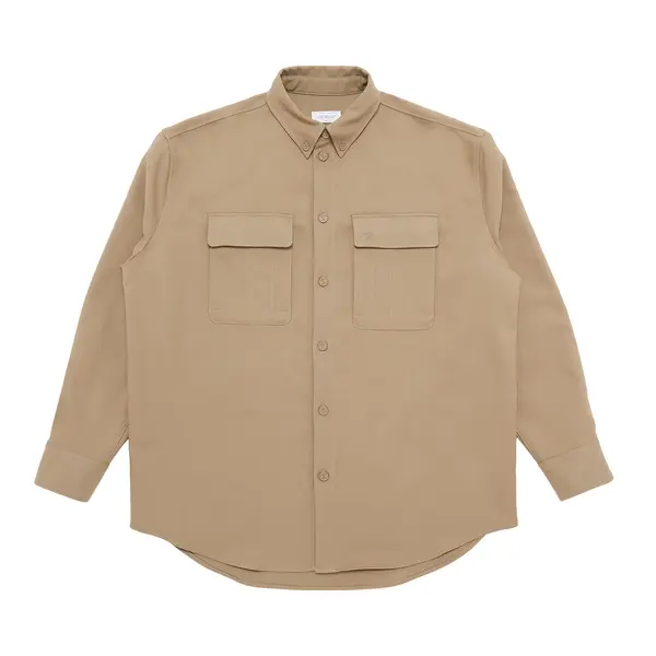 Off-White Emblem Drill Military Overshirt - Tan
