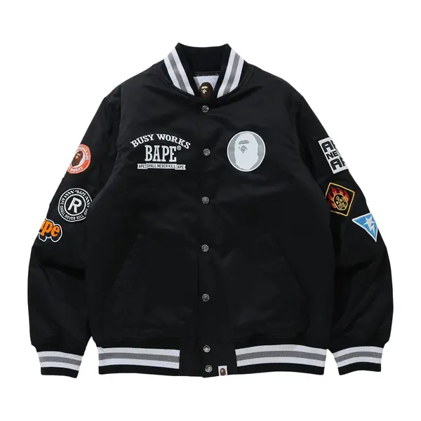 A BATHING APE Archive Patch Puffer Varsity Jacket