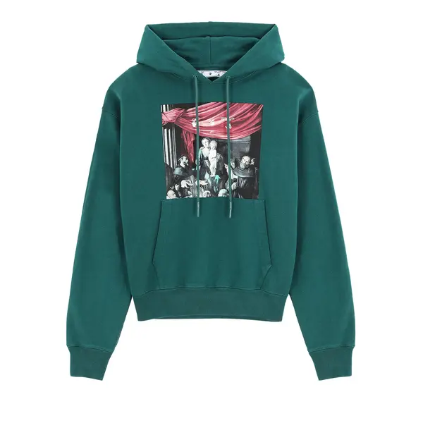 Off-White Caravaggio Painting Over Hoodie - Green