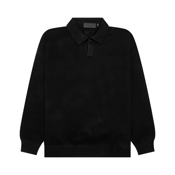 Fear Of God Knit Polo - Black