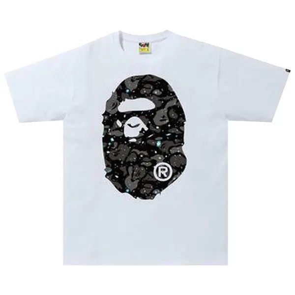 A BATHING APE Space Camo Big Ape Head - White