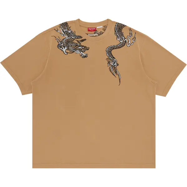 Supreme Dragon Wrap Short-sleeve Top - Tan