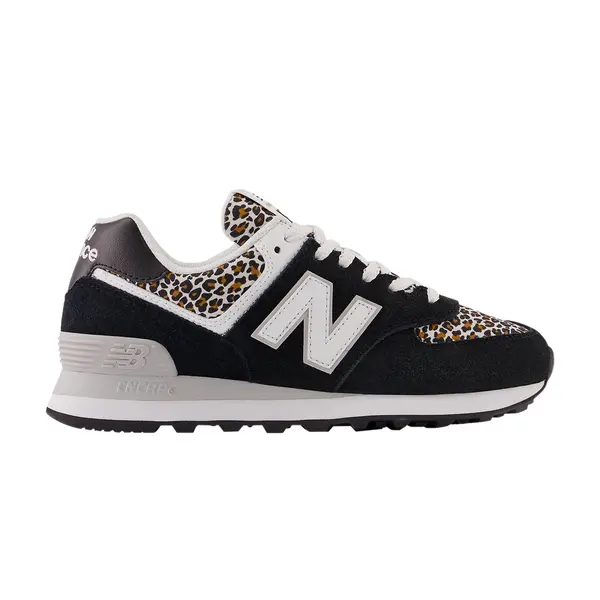 NEW BALANCE 574 Leopard Sneakers - Black