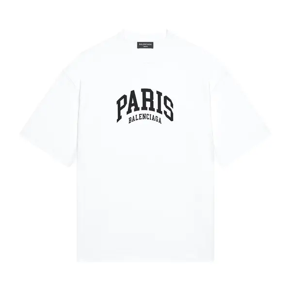 Balenciaga Cities Paris T-shirt Medium Fit - White