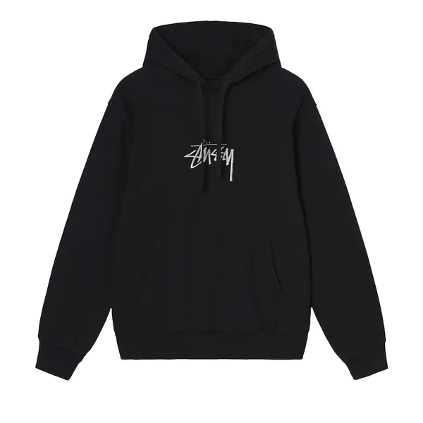 StÜssy Stock Logo Appliqué Hood - Black